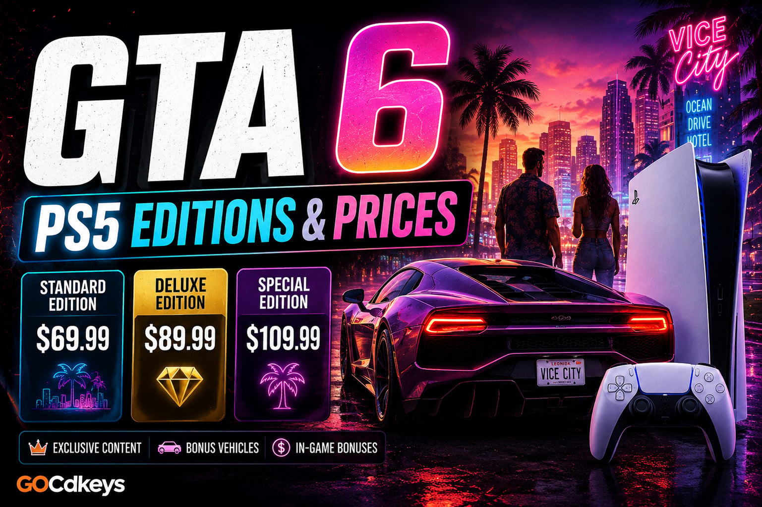GTA 6 PS5 Editions & Prices | Gocdkeys